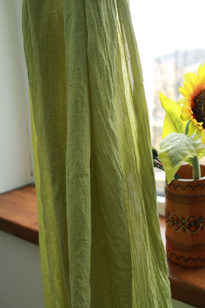 Perdea semi-transparentă din bumbac fiert / Perdele personalizate ...